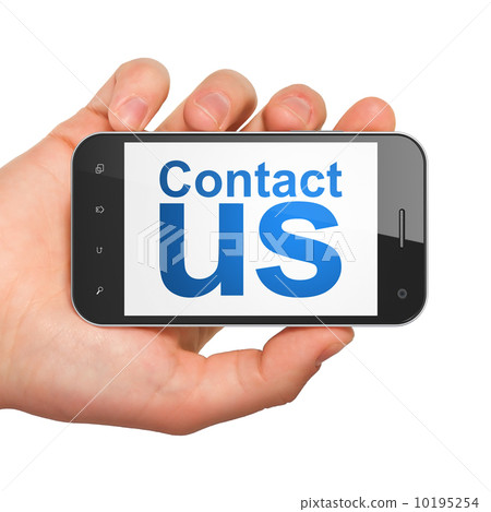 Advertising concept: Contact Us on smartphone - Stock Illustration ...