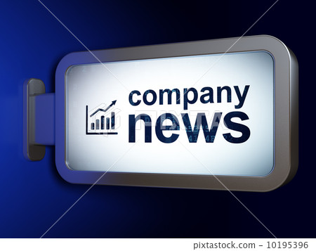 News concept: Company News and Growth Graph on... - Stock Illustration ...