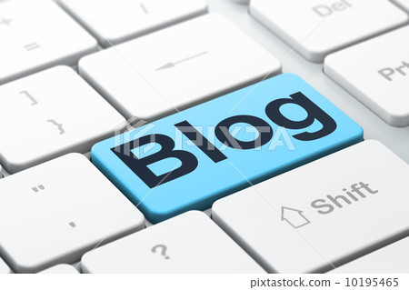 SEO web development concept: Blog on computer... - Stock Illustration ...