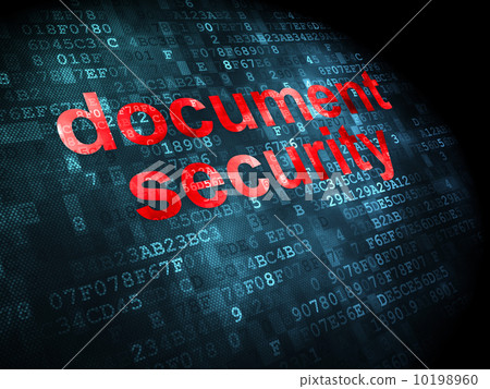 Safety concept: Document Security on digital... - Stock Illustration ...