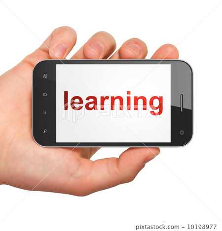 Education concept: Learning on smartphone - Stock Illustration ...