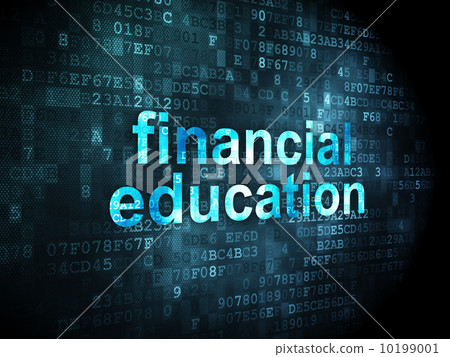 Education concept: Financial Education on... - Stock Illustration ...