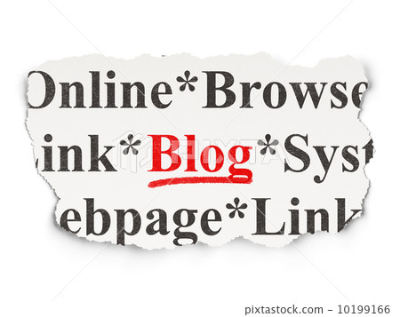 Web development concept: Blog on Paper background - Stock Illustration ...