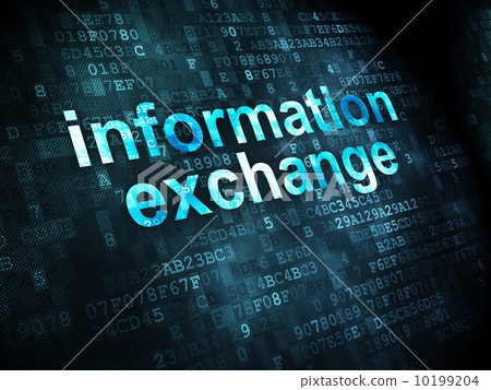 Data concept: Information Exchange on digital... - Stock Illustration ...