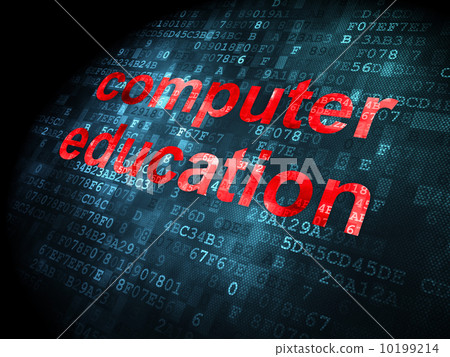 Education concept: Computer Education on... - Stock Illustration ...