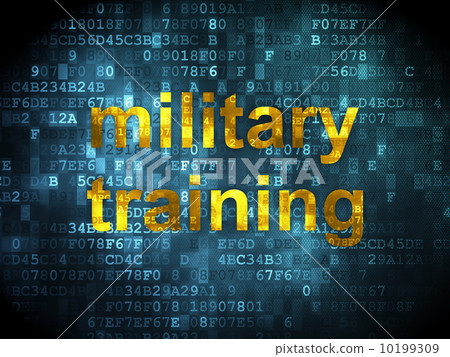 Education concept: Military Training on digital... - Stock Illustration ...