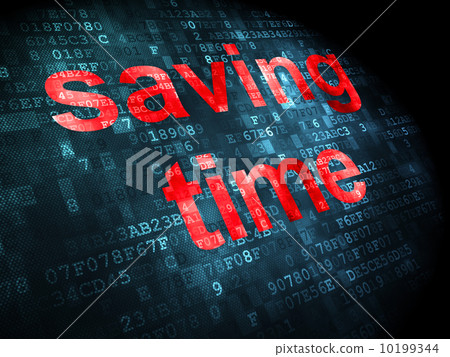 Time concept: Saving Time on digital background - Stock Illustration ...