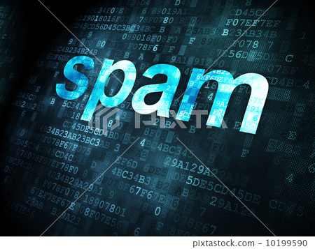 Safety concept: Spam on digital background - Stock Illustration ...
