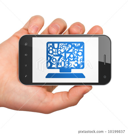 Education concept: Computer Pc on smartphone - Stock Illustration ...