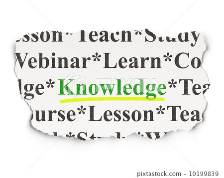 Education concept: Knowledge on Paper background - Stock Illustration ...