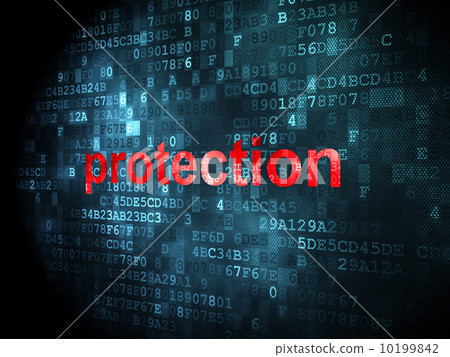 Safety concept: Protection on digital background - Stock Illustration ...