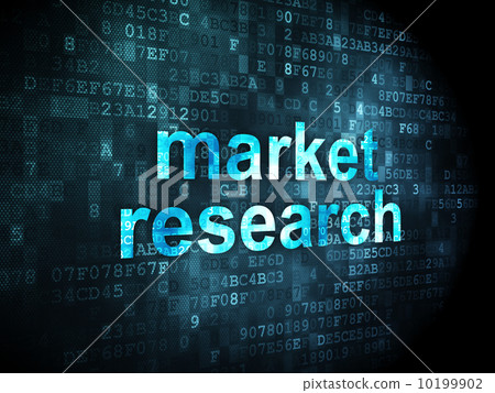 Marketing concept: Market Research on digital... - Stock Illustration ...