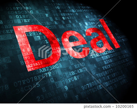 Business concept: Deal on digital background - Stock Illustration ...