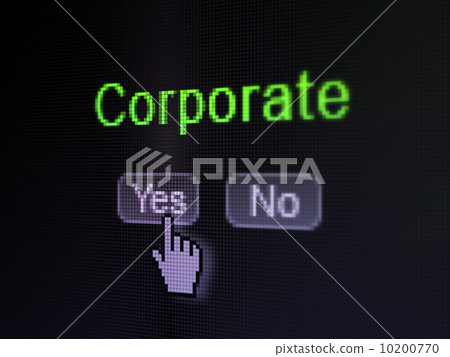 Business concept: Corporate on digital computer... - Stock Illustration ...