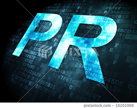 Advertising concept: PR on digital background - Stock Illustration ...