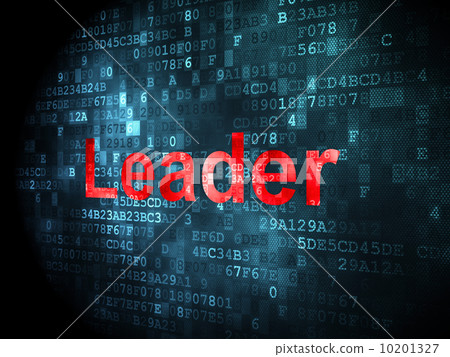 Business concept: Leader on digital background - Stock Illustration ...