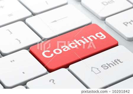 Education concept: Coaching on computer... - Stock Illustration ...
