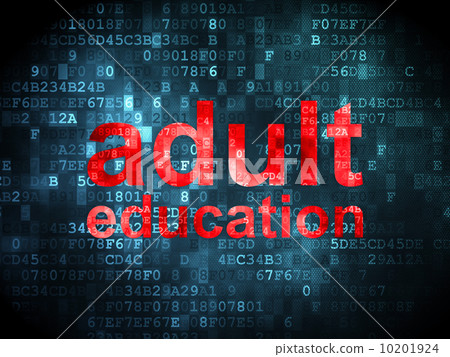 Education concept: Adult Education on digital... - Stock Illustration ...