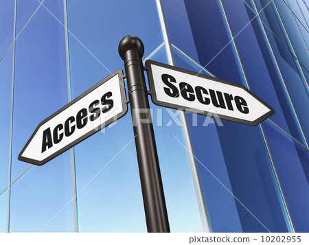 Protection concept: Secure Access on Building... - Stock Illustration ...
