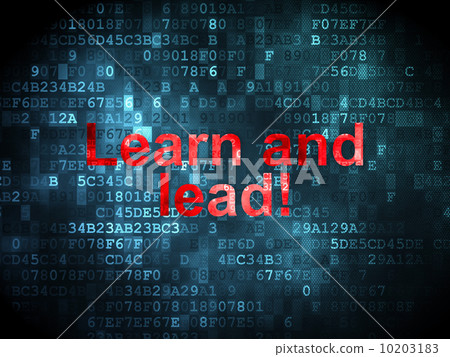Education concept: Learn and Lead! on digital... - Stock Illustration ...