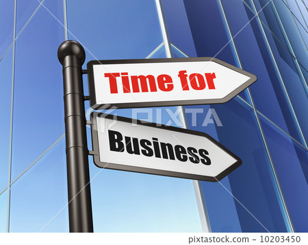 Time concept: Time for Business on Building... - Stock Illustration ...