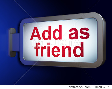 Social media concept: Add as Friend on... - Stock Illustration ...