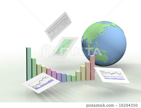 Analysis and graph of stocks - Stock Illustration [10204350] - PIXTA