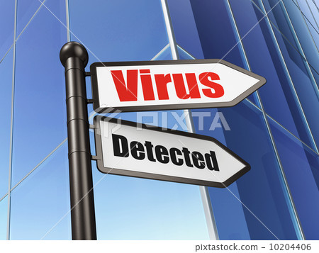 Privacy concept: Virus Detected on Business... - Stock Illustration ...