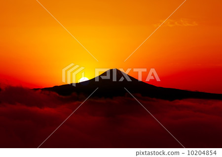 Unkai and Mt. Fuji - Stock Illustration [10204854] - PIXTA