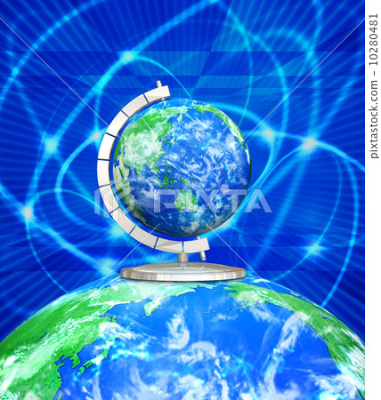 The Earth's Internet environment globe - Stock Illustration [10280481 ...