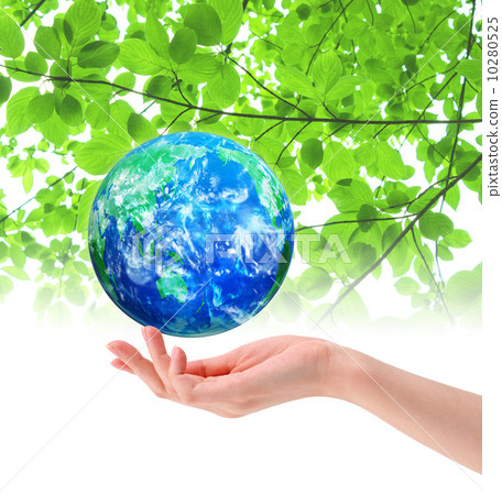 Earth on a clean hand - Stock Illustration [10280525] - PIXTA