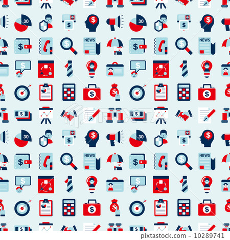 seamless retro flat business pattern background - Stock Illustration ...