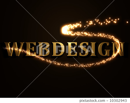 WEBDESIGN- 3d inscription with luminous line... - Stock Illustration ...