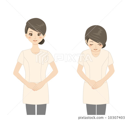 A woman giving thanks - Stock Illustration [10307403] - PIXTA