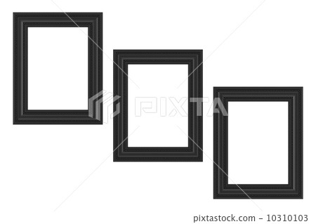 three black frames isolated on white background - Stock Illustration ...