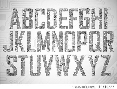 Circuit board letters - Stock Illustration [10310227] - PIXTA