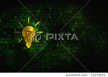 Finance concept: Light Bulb on digital background - Stock Illustration ...