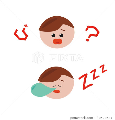 Confused face Drowsy face - Stock Illustration [10322625] - PIXTA