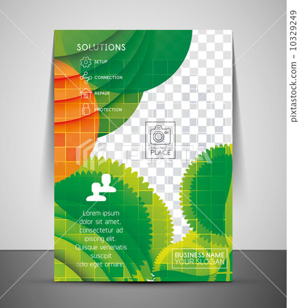 Green design business corporate print template - Stock Illustration ...