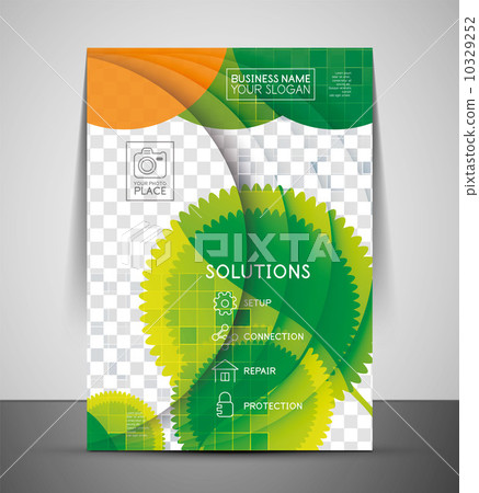 Green design business corporate print template-插圖素材 [10329252] - PIXTA圖庫