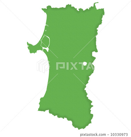Akita Prefecture Map - Stock Illustration [10330973] - PIXTA