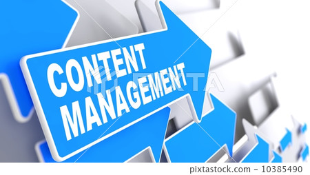 Content Management on Blue Arrow. - Stock Illustration [10385490] - PIXTA