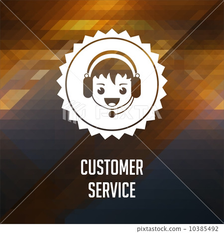 Customer Service on Triangle Background. - Stock Illustration [10385492 ...