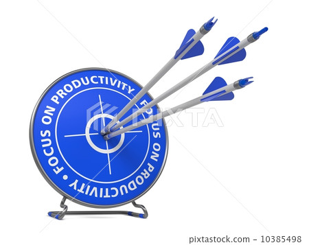 Focus on Productivity Concept - Hit Target.-插圖素材 [10385498] - PIXTA圖庫