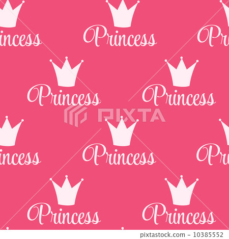 Princess Crown Seamless Pattern Background... - Stock Illustration ...