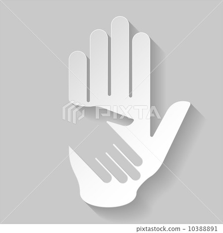 Paper helping hand -插圖素材 [10388891] - PIXTA圖庫