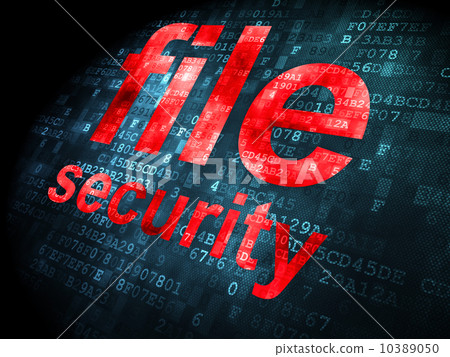 Security concept: File Security on digital... - Stock Illustration ...