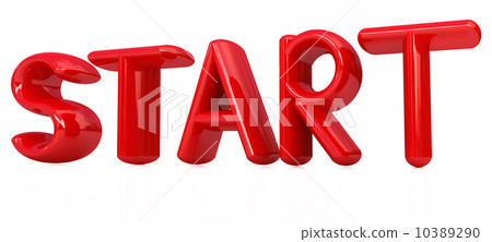 "start" 3d red text - Stock Illustration [10389290] - PIXTA
