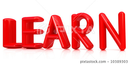 3d red text "learn" - Stock Illustration [10389303] - PIXTA