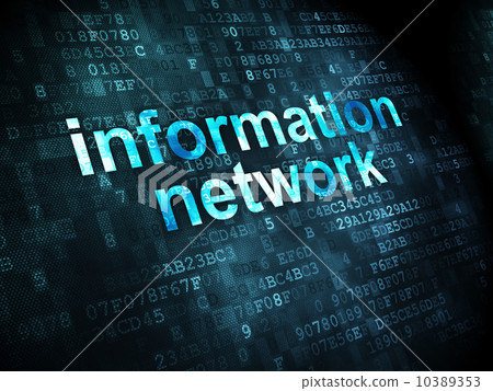 Data concept: Information Network on digital... - Stock Illustration ...